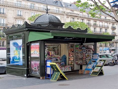 📽️frankrijk Paris Boek En Kranten Kiosk Kiosk Design Kiosk