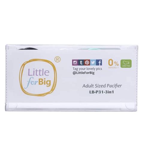 Generation 1 Adult Sized Pacifier 3 Pack White Green Black