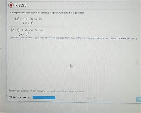 Solved R 7 93 An Expression That Occurs In Calculus Is