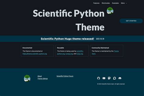 Scientific Python Hugo Theme