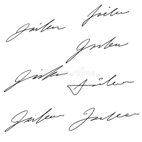 Letter J Signature Idea For Documents Stock Illustration Illustration Of Name Logotype