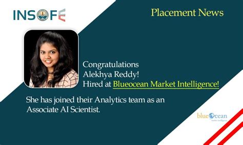International School Of Engineering Insofe On Linkedin Congratulations Alekhya Reddy On Your