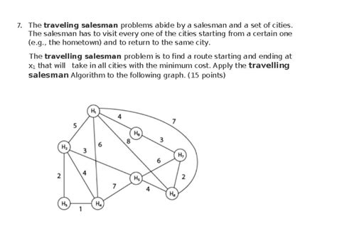 Solved 7 The Traveling Salesman Problems Abide By A