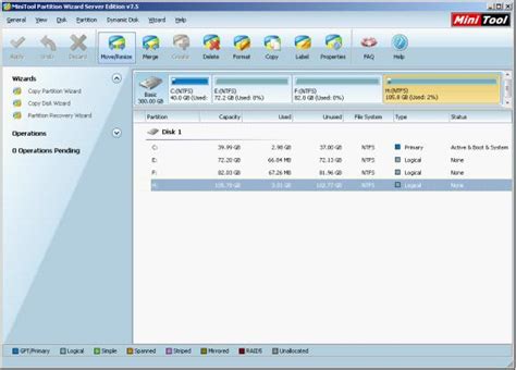 Change Partition Size In Windows Server 2003 With Professional Partition Magic