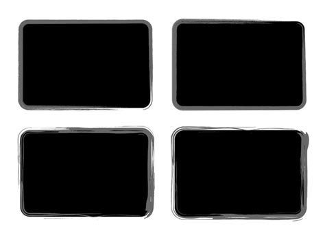 Premium Vector Grungy Rectangular Frame Brush Rectangles Vector Illustration