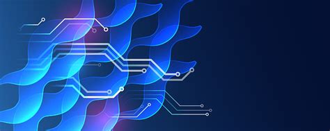 다양한 기술 요소와 넓은 파란색 배경 하이테크 컴퓨터 디지털 기술 개념 추상 기술 통신 벡터 일러스트레이션 0명에 대한 스톡