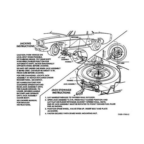 Ford Mustang Decal Jack Instruction Mustang Depot