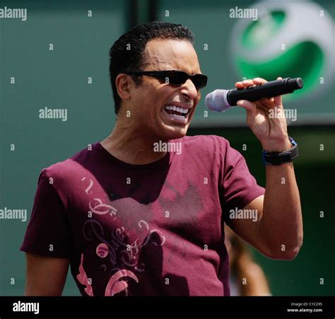 Singer Jon Secada Performs The National Anthem Before The Mens Final Featuring Novak Djokovic