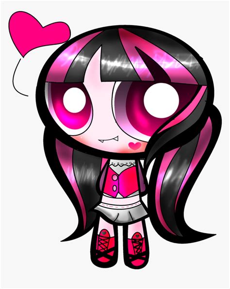 Draculaura Ppg Monster High Chibi Drawings Hd Png Download Kindpng
