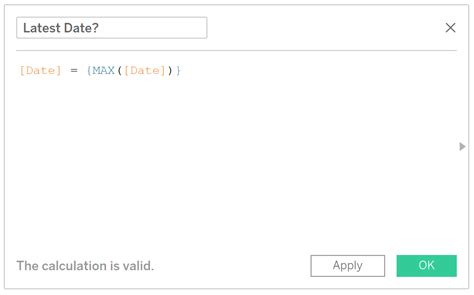 Using Tableau To Only Display Data From The Latest Date OneNumber