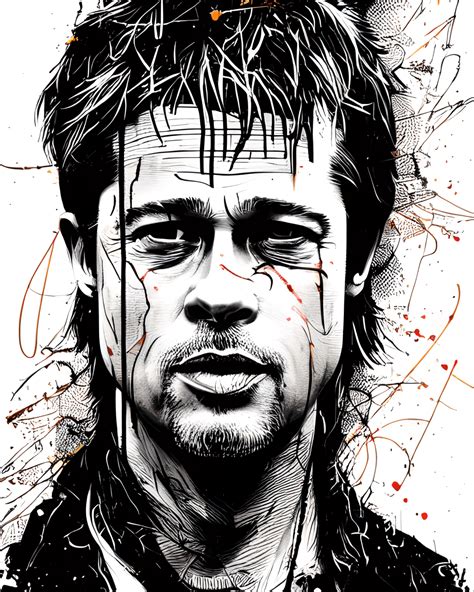 Brad Pitt Centered Symmetrical Key Visual Intricate Highly Detailed