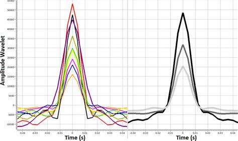 left wavelets extracted from nine wells right their reorganization