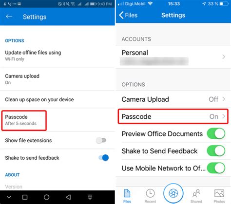 Protect Your OneDrive With A Passcode Or A Fingerprint On Android Or IPhone