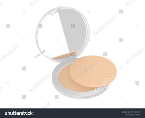 Blank Makeup Compact Template 3d Render Stock Illustration 2225286135