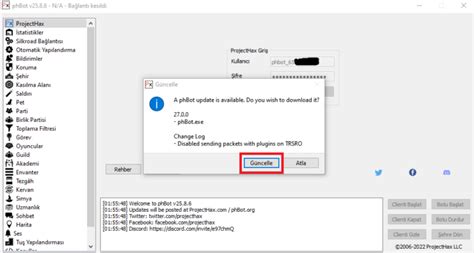 Silkroad Please check for a phBot update Hatası Çözümü Nasıl Yapılır Mmsrn com Eğitim ve