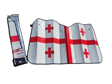 Wolver საქარე მინის მზისგან დამცავი 150 80 სმ საქართველოს დროშა Veli Store