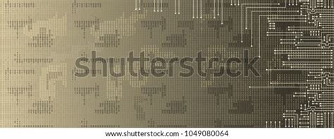 Drawing Modern Electronic Circuit Binary Code Stock Vector Royalty Free Shutterstock