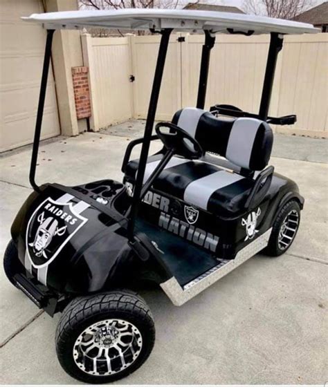 Black And White Golf Cart Oakland Raiders Yankees Golf Cart Design