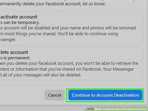 How To Deactivate A Facebook Account With Pictures WikiHow