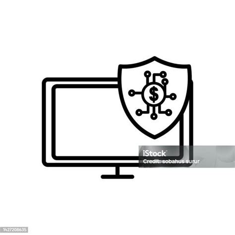 방패와 달러로 라인 아이콘 그림을 모니터링합니다 핀테크와 관련된 아이콘 선 아이콘 스타일 편집 가능한 간단한 디자인 감시에 대한 스톡 벡터 아트 및 기타 이미지 Istock