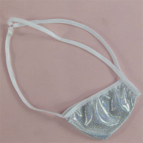 K2236 Mens G String Pouch Thong Hologram Laser Metallic Shiny Ebay