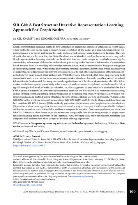 Pdf Sir Gn A Fast Structural Iterative Representation Learning