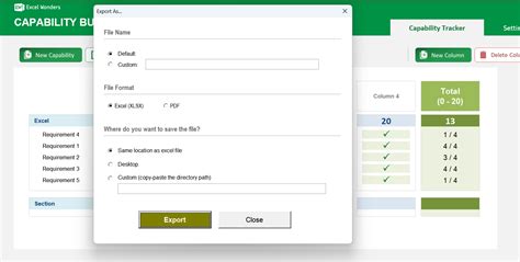 Capability Building Tracker Excel Template Excel Wonders Amazing Excel Templates