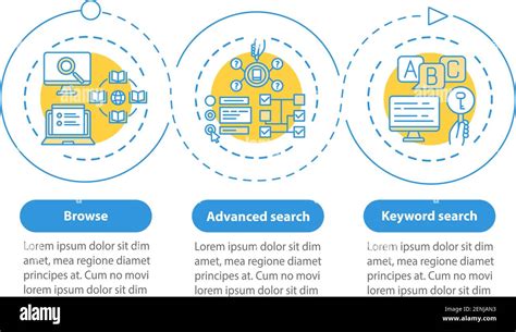 Online Library Search Types Vector Infographic Template Stock Vector Image Art Alamy