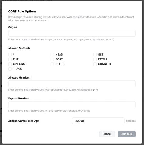 Bucket Settings Tigris Object Storage Documentation