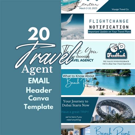 Travel Agent Email Headers Banners Travel Agency Marketing Editable