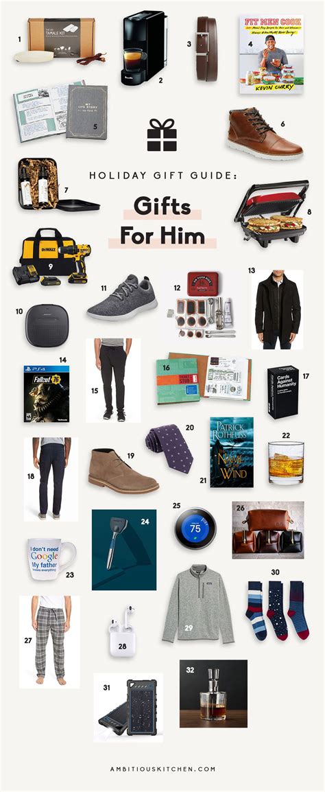 30 Of The Best Ts For Him Ambitious Kitchen Best Ts For Him Guy Friend Ts Ts