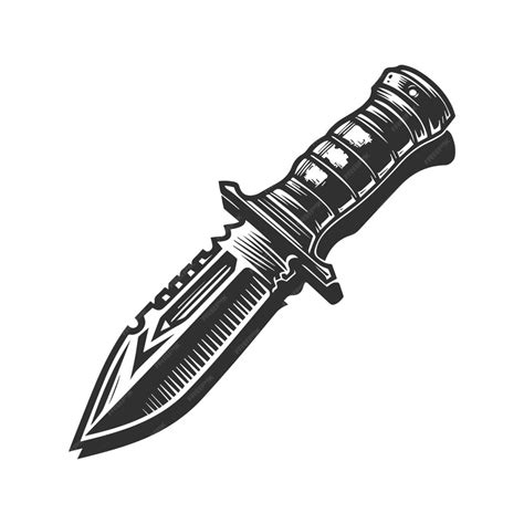Military Knife Template Premium Ai Generated Vector