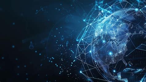 global network connection visualization premium ai generated image
