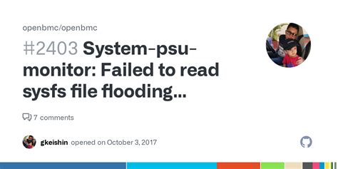 system psu monitor failed to read sysfs file flooding journald · issue