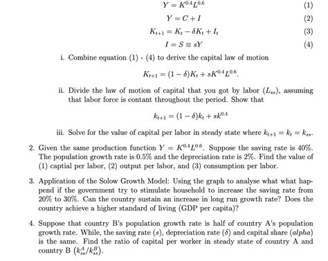 Solved Y K0 4L0 6Y C IKt 1 KtδKt ItI SsY i Combine Chegg com