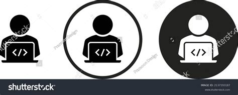 Programer Icon Web Icon Set Vector Stock Vector Royalty Free