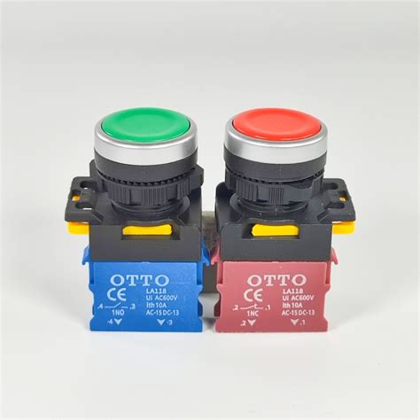 Jual PUSH BUTTON SWITCH SPRING RETURN 22MM OTTO Shopee Indonesia