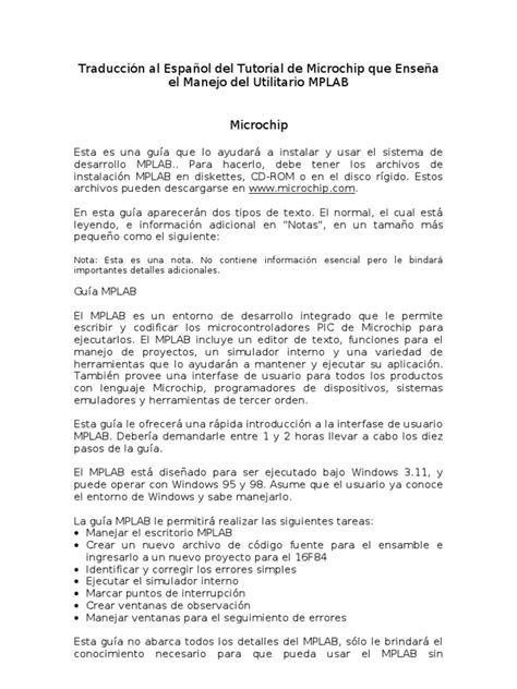 mplab tutorial pic16f84 pdf programa de computadora programación