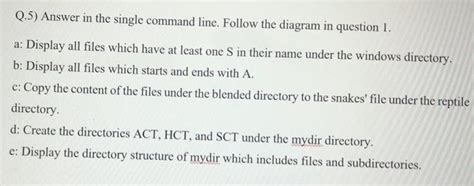 Solved Q1 Construct The Directory Structure As Given Below
