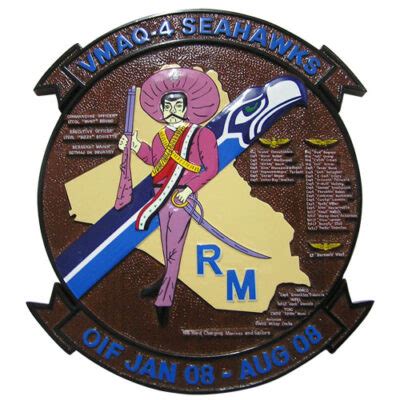 Buy Custom Made Vmaq 4 Squadron Wooden Deployment Plaque Online
