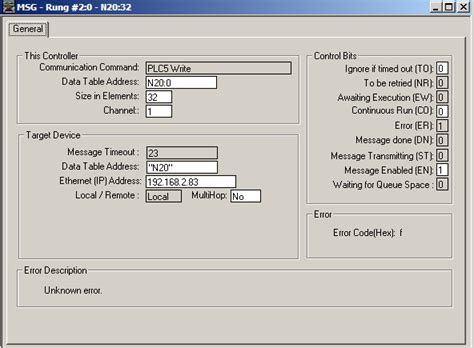 Defining A Rockwell PLC Write Unsolicited Message Using RSLogix