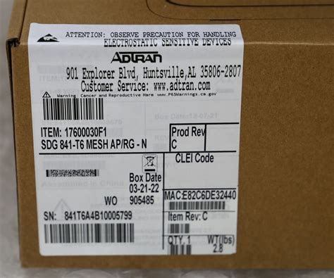 New Adtran 17600030f1 Sdg 841 T6 Tri Band Wifi 6 Multi Gigabit
