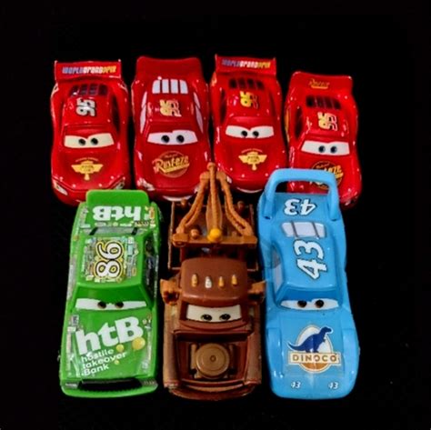 Disney Toys Disney Pixar Cars 4 Lightning Mcqueen Tow Mater 1 Dinoco 1 Chic Hicks Poshmark