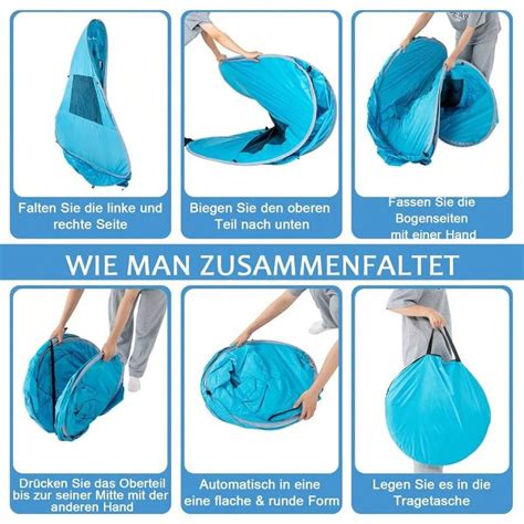 Bärbart Pop Up Strandtält Upf 50 Solskyddstält Med