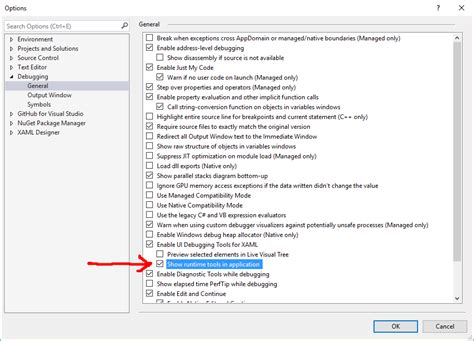 C How To Remove The Go To Live Visual Tree Enable Selection Display Layout Adorners