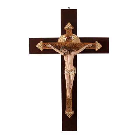 Mrcjsales Jesus Christ Resplendor Wooden Trunk Crucifix Mexican