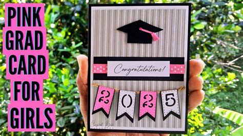 Pink Grad Card 🩷 Handmade Graduation T Card Making Tutorial