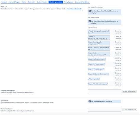 block or ignore elements rapidspike support center