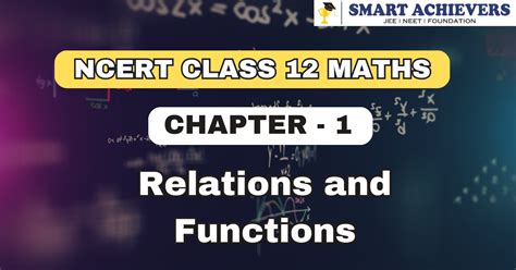 Ncert Books For Class 12 Maths Chapter 1 Relations And Functions