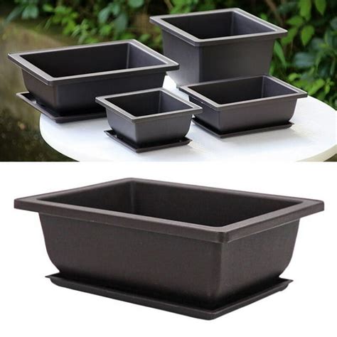 Visland Flower Pots Corrosion Resistant Breathable Square And